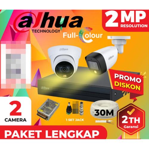 Jual Paket CAMERA CCTV 2 CHANNEL fullcolor 2 .MP (Paket komplit) - Kota ...