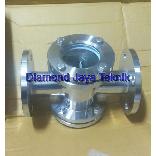 Jual Sight Glass Flange JIS10K SS 304 4" Inch DN100 Flow Indicator ...