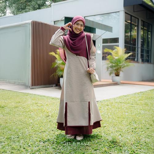 Jual JILBRAVE Daphne Dress Gamis Lebaran Best Seller Feminine Anggun ...