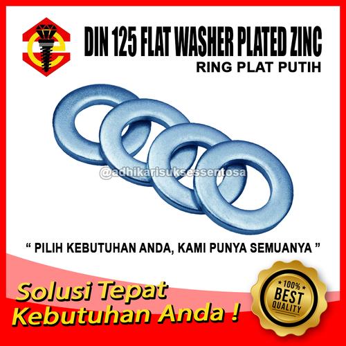 Jual Ring Plat Putih M30 / DIN 125 Washer Plated Galvanis - Kota ...
