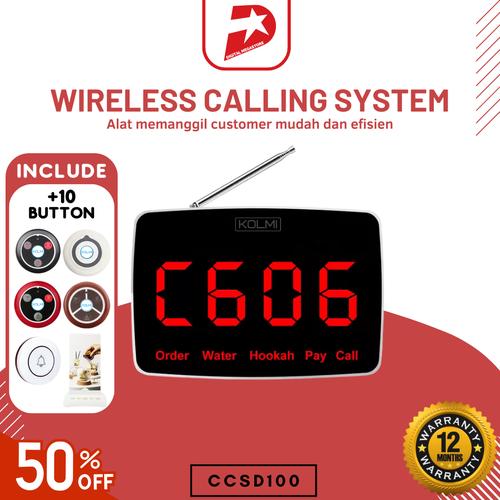 Jual RETEKESS Display Wireless Calling System Pager Portable Restoran ...