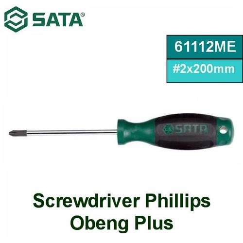 Jual SATA OBENG 61112ME SCREWDRIVER PHILLIPS #2x200MM SATA - Jakarta ...