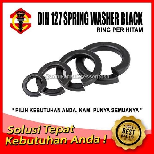 Jual Ring Per Hitam M20 Ver / DIN 127 Spring Washer Lock Black - Kota ...