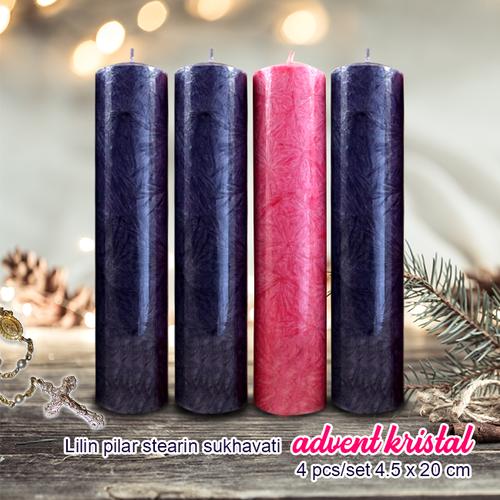 Jual Lilin Pilar Stearin Sukhavati Advent Katolik Natal Kristal 4 ...