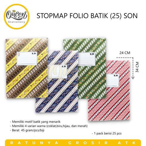 Jual 1 PCS STOPMAP FOLIO BATIK (25) SON / MAP KERTAS / MAP KERTAS / MAP DOKUMEN BATIK - Kab ...