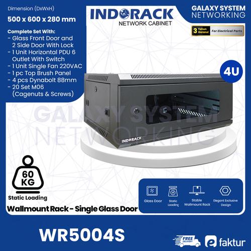 Jual Rack Server 4U INDORACK Wallmount Rak WR5004S Depth 500MM Single ...