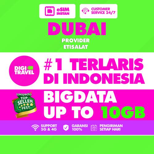 Promo DIGI TRAVEL eSIM Dubai UAE | eSIM UAE Dubai Quota Extra | eSIM Dubai Kuota | eSIM Roaming ...