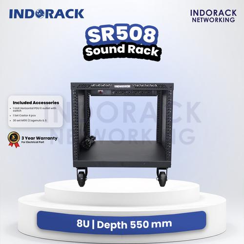 Jual INDORACK Audio Rack 8U Depth 550mm Rack Audio Sound System Mixer ...