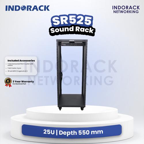 Jual INDORACK Audio Rack 25U Depth 550mm Rak Audio Sound System Mixer ...