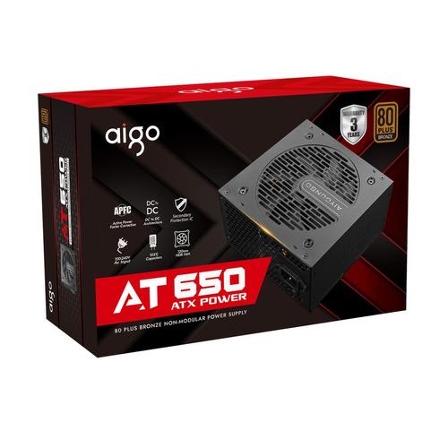 Promo AIGO PSU AT650 80+ Bronze 650 watt Power Supply Non Modular Flat ...