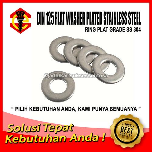 Jual (100 PCS) SS 304 / Ring Plat M3 / DIN 125 Washer Plated Stainless - Kota Tangerang Selatan ...