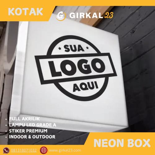 Jual Neon Box Kotak 60 x 60 cm Custom Full Akrilik Dan Lampu Neon LED ...