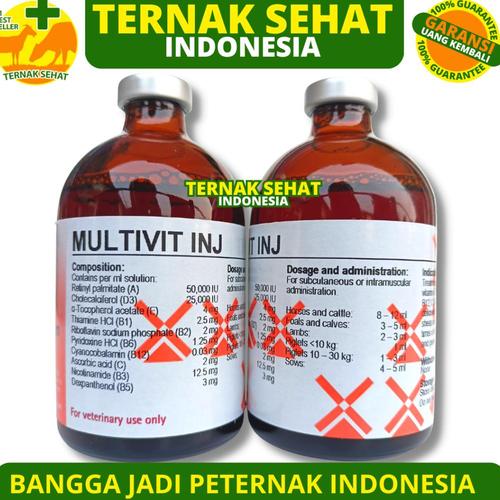 Jual TERLARIS!!! MULTIVIT INJ 100 ml - Multivitamin Inject Lengkap untuk Hewan Kuda Sapi Kambing ...