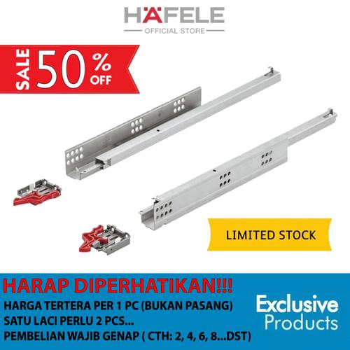 Jual SALE!!! HAFELE 45 CM REL LACI TANDEM FULL EXTENSION DOUBLE SLOW ...