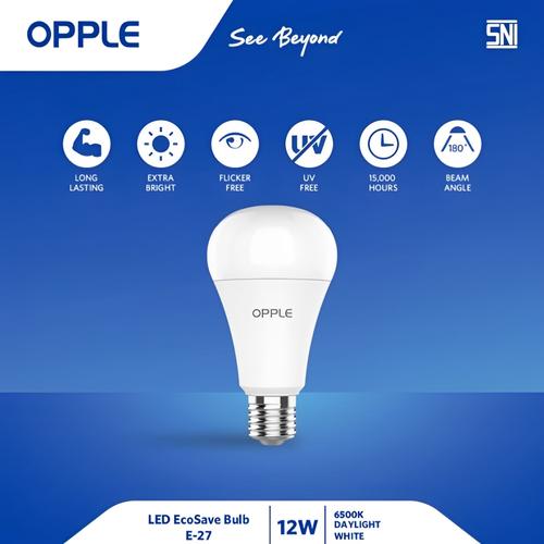 Jual Opple Lampu Led Bulb Bohlam Ecosave 12 Watt Cahaya Putih 6500K - Kota Tangerang - Opple ...