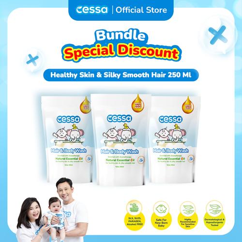 Promo Cessa 3pcs Hair & Body Wash Refill - Healthy Skin & Silky Smooth ...