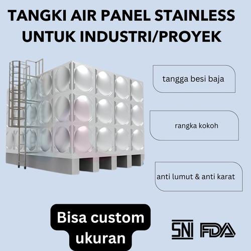 Jual tangki toren air panel kotak persegi stainless untuk industri ...