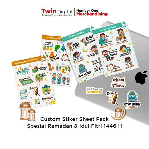 Jual Custom Cetak Sticker Sheet Pack Kiss Cut Sticker Sheet HP Laptop ...