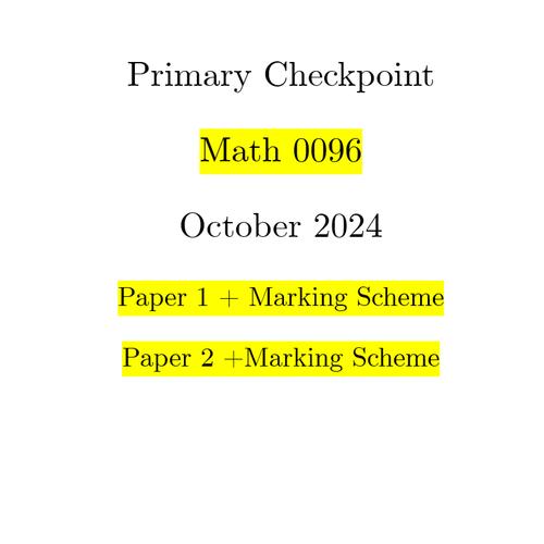 Jual [Hardcopy] Cambridge Primary Checkpoint Math October 2024 ...