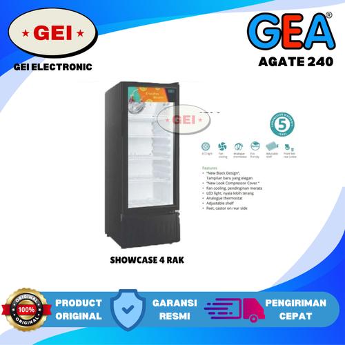 Jual RSA AGATE 240 SHOWCASE COOLER 4 RAK AGATE-240 N LEMARI PENDINGIN ...