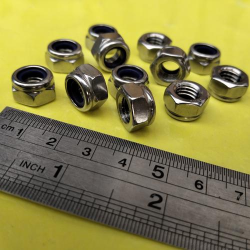 Jual MUR NYLON PUTIH M8 / MUR BAUT KUNCI 13 / LOCK NUT M8 GALVANIS ...
