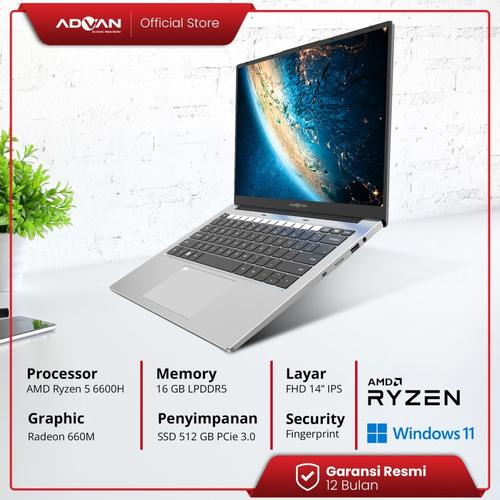 Jual ADVAN WORK PLUS [ AMD RYZEN 5 6600H 16GB DDR5 512GB 14"FHD IPS WIN ...