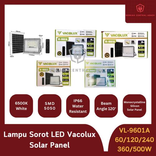 Jual Lampu Sorot Solar Vacolux 60 120 240 360 500 Watt SMD LED Solar ...