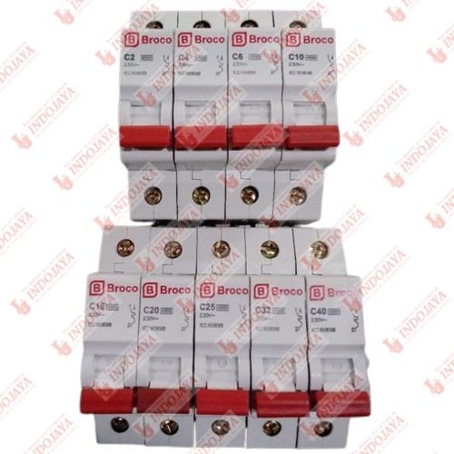 Jual MCB BROCO 2A | 4A | 6A | 10A | 16A | 20A | 25A | 32A | 40A 1 PHASE ...