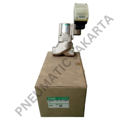 Jual Air operated 2-port valve for low pressure (coolant valve) with solenoid valve CVSE2-15A-05 ...