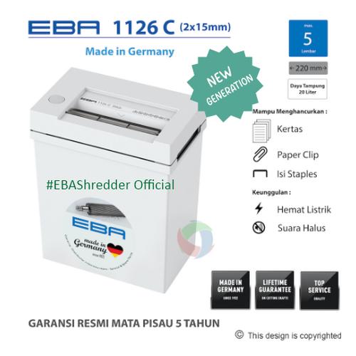 Jual EBA 1126 C Mesin Penghancur Kertas Garansi Resmi Original ...