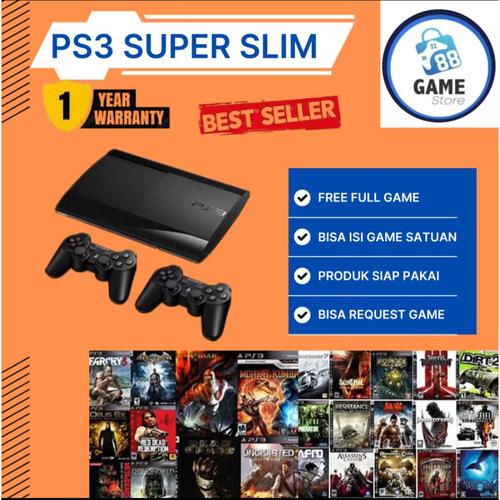 Jual PS3 SUPER SLIM SERI 4 TERSEDIA HARDDISC 160GB/320GB/500GB/1TB FULL GAM - 500GB 1 STICK ...