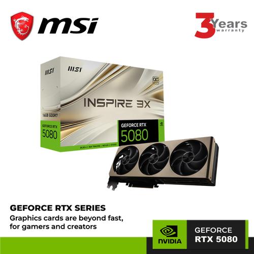Promo MSI GeForce RTX 5080 16G INSPIRE 3X OC 16GB GDDR7 Cicil 0% 3x ...
