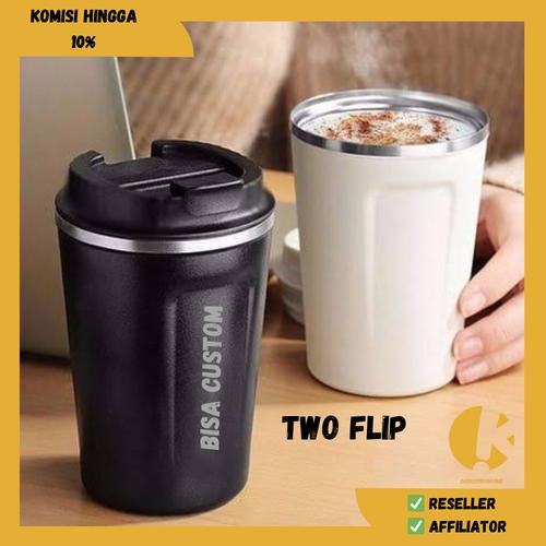 Promo MUG GELAS CANGKIR KOPI COFFEE TERMOS THERMOS TRAVEL TWO FLIP ...