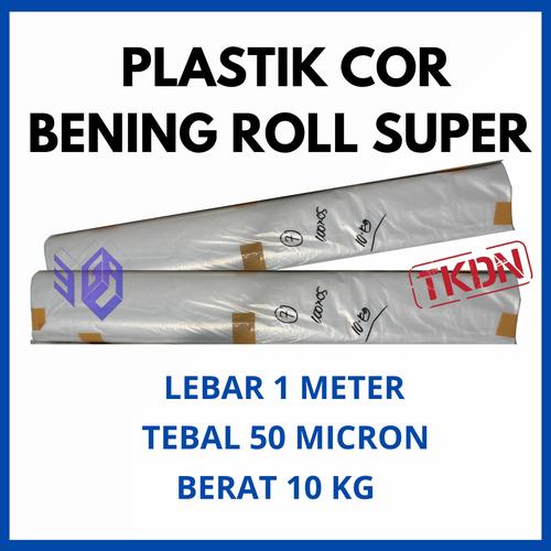 Jual Plastik Cor Bening Super 1 Roll Lebar 100 cm Tebal 50 micron Berat ...