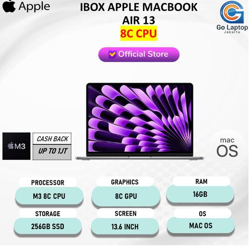 Promo IBOX APPLE MACBOOK AIR 13 M3 8C GPU 16GB 256GB 8C CPU 13.6 Cicil ...