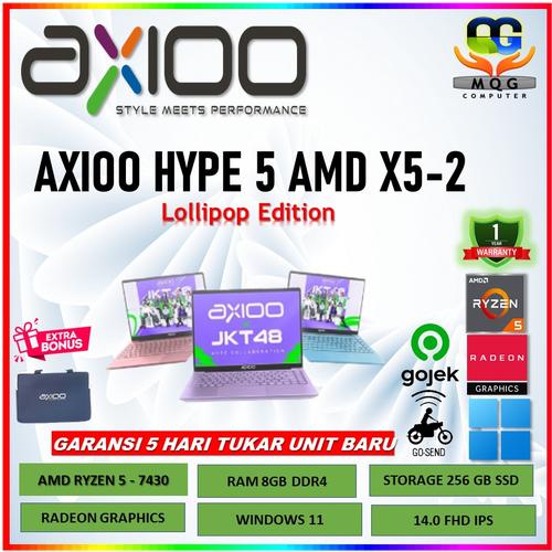 Jual Axioo Hype 5 AMD X5-2 Lollipop Ryzen 5 7430 8GB 256GB Windows 11 ...