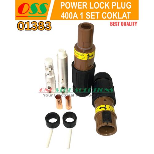 Jual POWER LOCK PLUG 400A POWERLOCK 400 A MALE + FEMALE 1 SET COKLAT ...