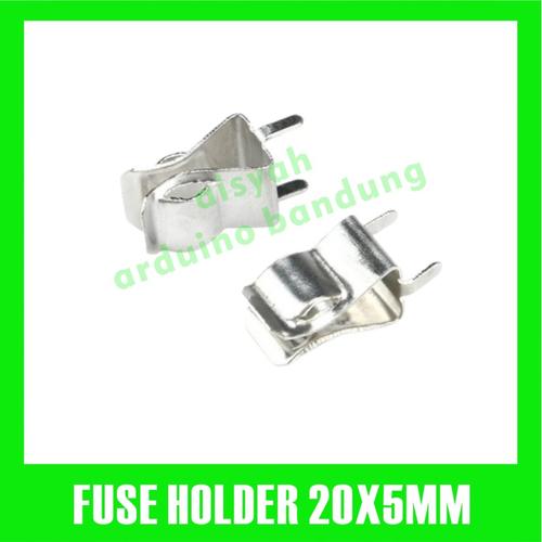 Jual 10pcs fuse holder 20x5mm PCB panel mounting clip Insurance tempat ...