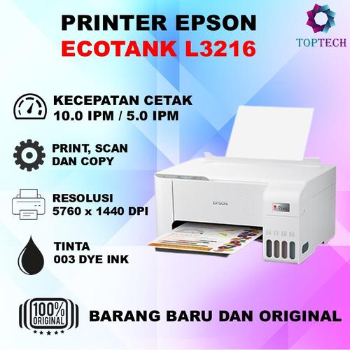 Promo Epson EcoTank L3216 A4 All-in-One Ink Tank Printer Cicil 0% 3x - Jakarta Utara - Top Tech ...