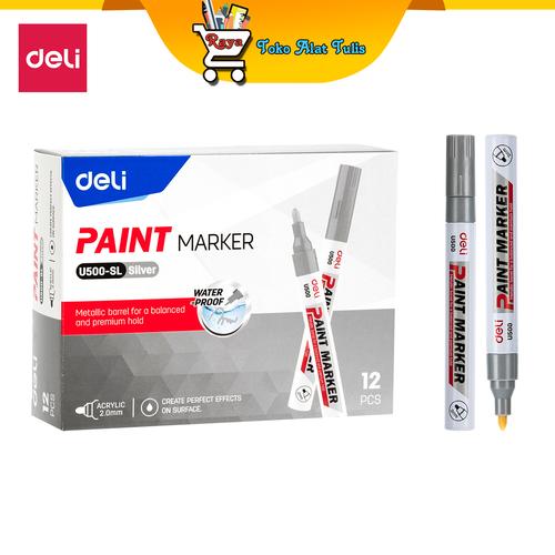 Jual Deli Spidol Paint Marker 2mm Warna Silver - Kota Denpasar ...