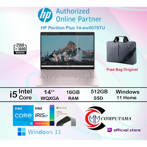 Jual HP Pavilion Plus 14-ew0079TU i5-1335U 512GB SSD 16GB IPS WQXGA Win11+OHS - Jakarta Pusat ...