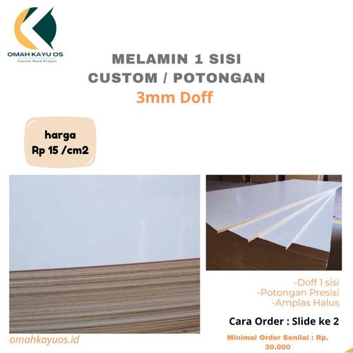 Jual Triplek Melamin 3mm Doff / Glossy Kilap Custom / Potongan 1 Sisi ...