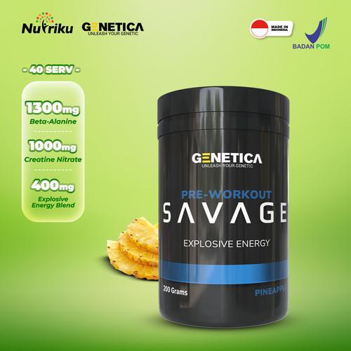 Promo Genetica Savage Preworkout 40 Serving Focus Power Endurance ...