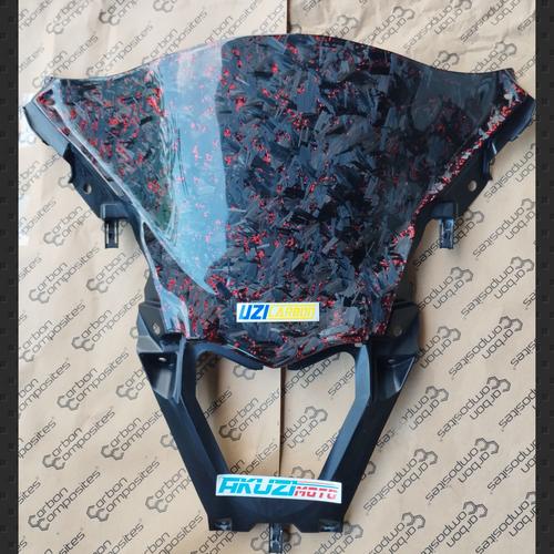 Jual COVER FRONT INNER VISOR DUDUKAN WINDSHIELD PCX 160 CARBON KEVLAR ...