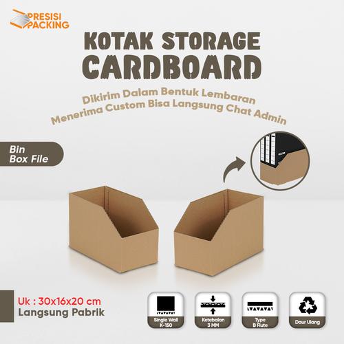 Jual Kardus Model Bin Box File Ukuran 30x16x20 Partisi Rak Barang Bahan ...