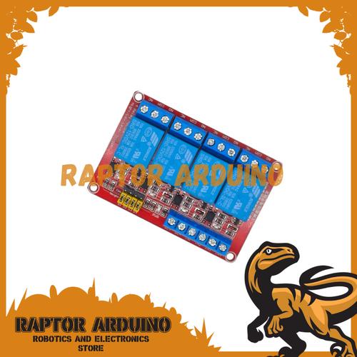 Jual RED 4 Channel 12V Relay Module Board Shield With Optocoupler ...