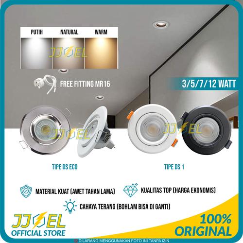 Jual Lampu Downlight LED 3 Watt 7 Watt Spotlight Sorot Lampu Plafon MR16 - DS Eco Silver, Tanpa ...