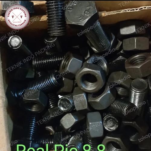 Jual MUR BAUT BAJA HITAM FULL DRAT8.8 16 x 80 - Jakarta Barat - Aneka mur | Tokopedia