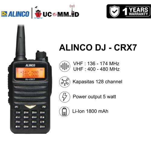 Jual Alinco DJ-CRX7 Dual Band Handy Talky VHF UHF 128 Channel Original Garansi Resmi 1 Tahun ...