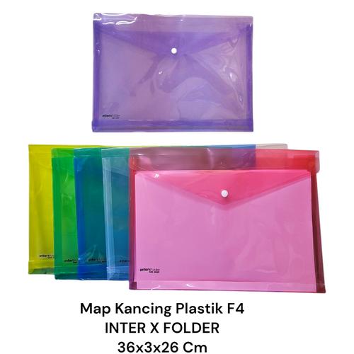 Jual Map Plastik Kancing INTER X FOLDER F4 (Lusin) - Merah - Jakarta ...